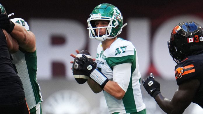Saskatchewan Roughriders' QB Trevor Harris worked through midseason ...