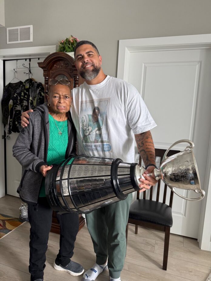 Saskatchewan Roughriders celebrate Grey Cup with Angie Reed, late ...